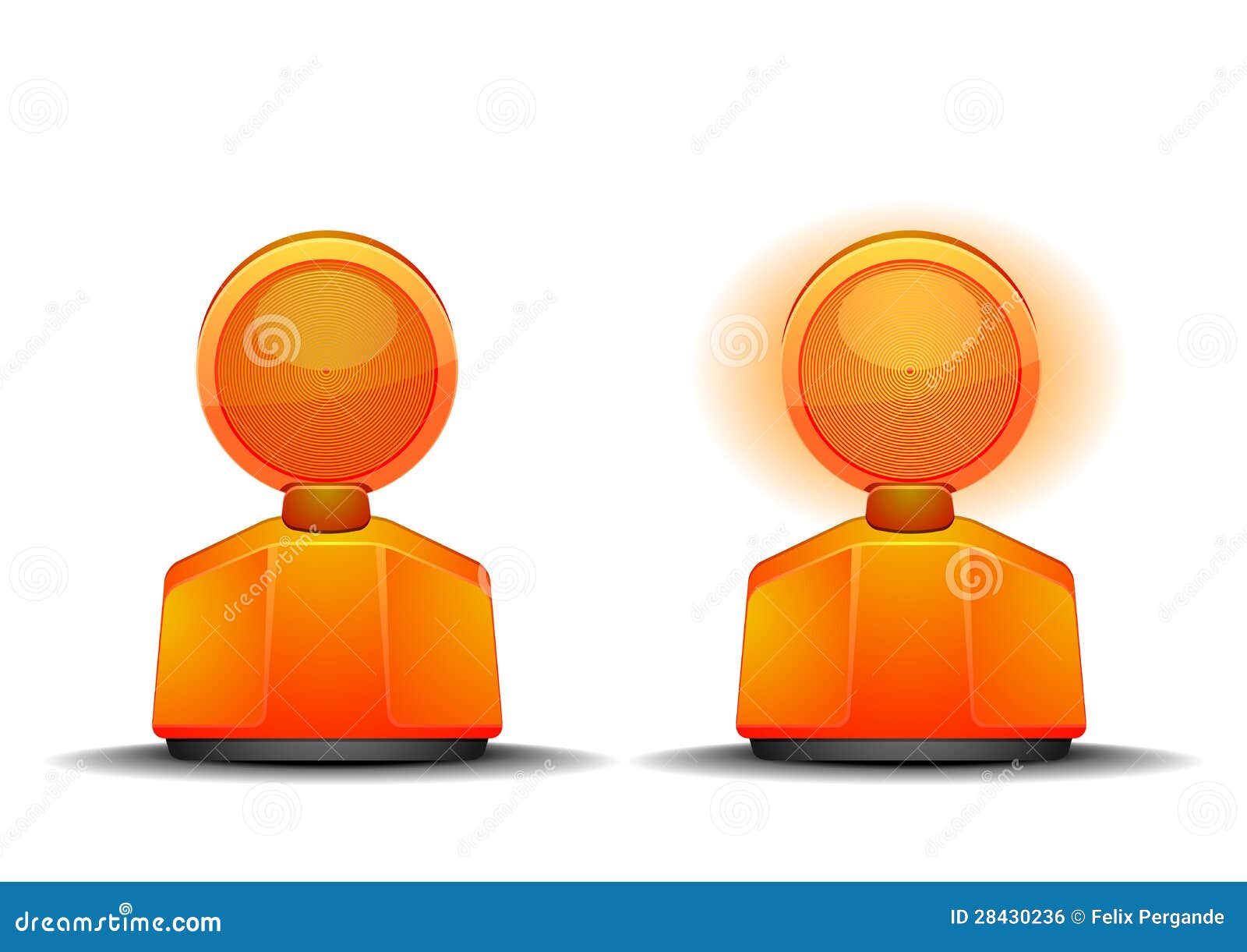 Road Construction Safety Light Stock Vector - Illustration of board ...