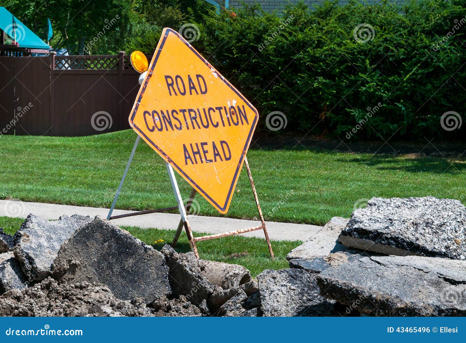 Road Construction sign stock photo. Image of safety, orange - 43465496