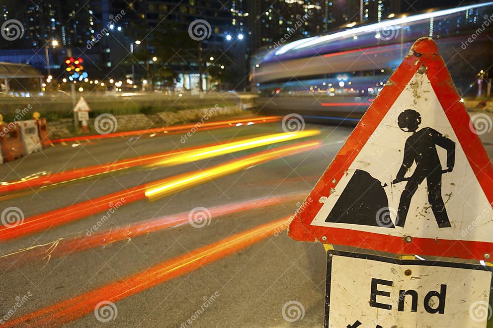 Road construction stock image. Image of light, reconstruction - 32600897
