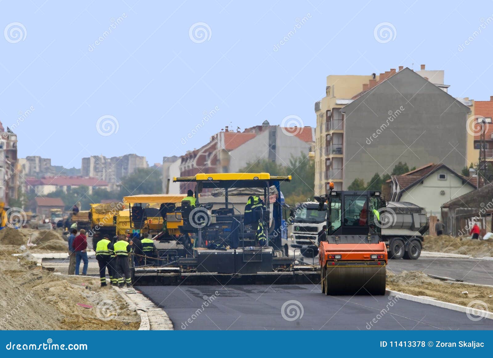 Road construction site stock photo. Image of industrial - 11413378