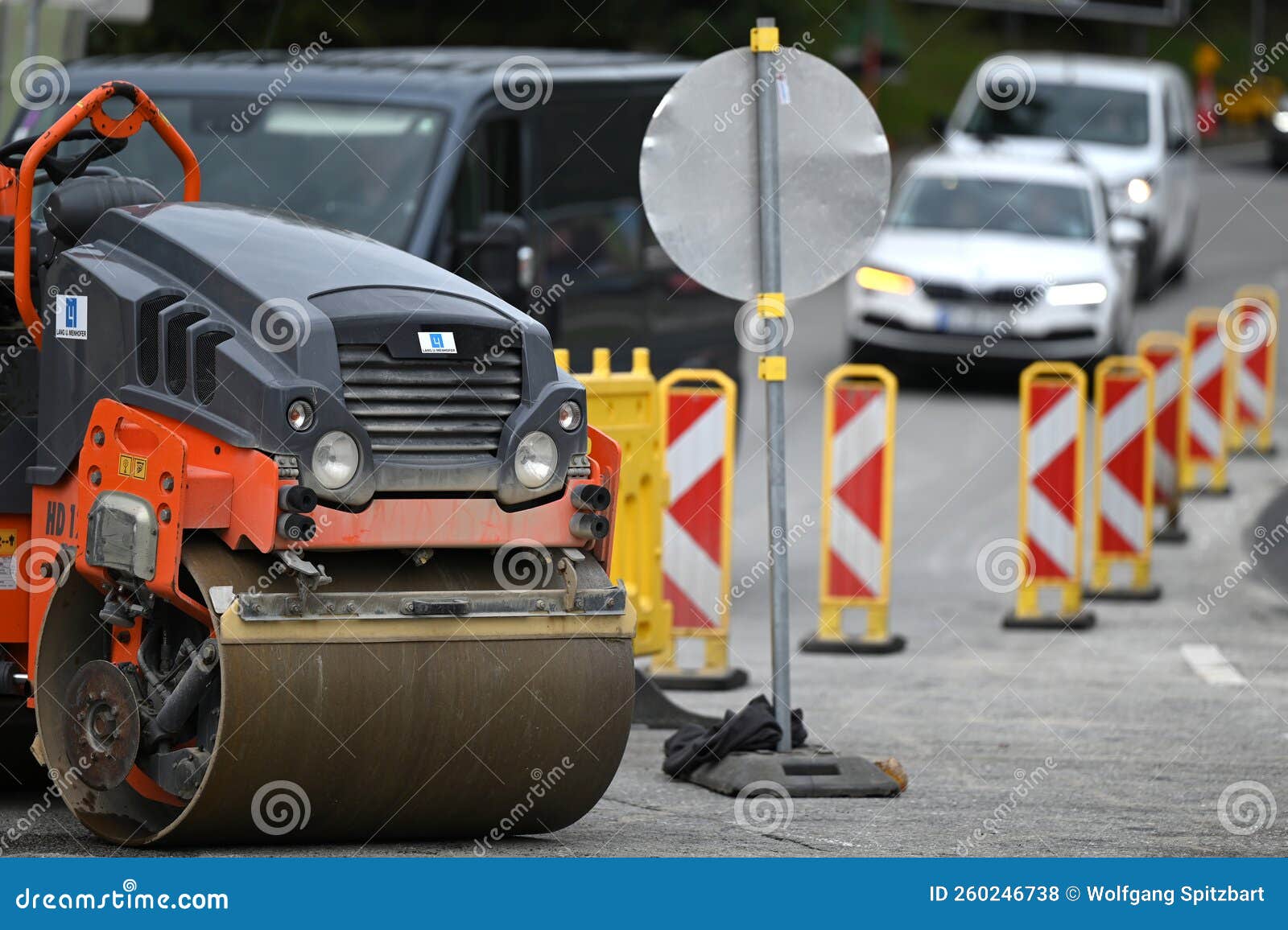 Road Construction Site, Civil Engineering, Asphalting Stock Photo ...