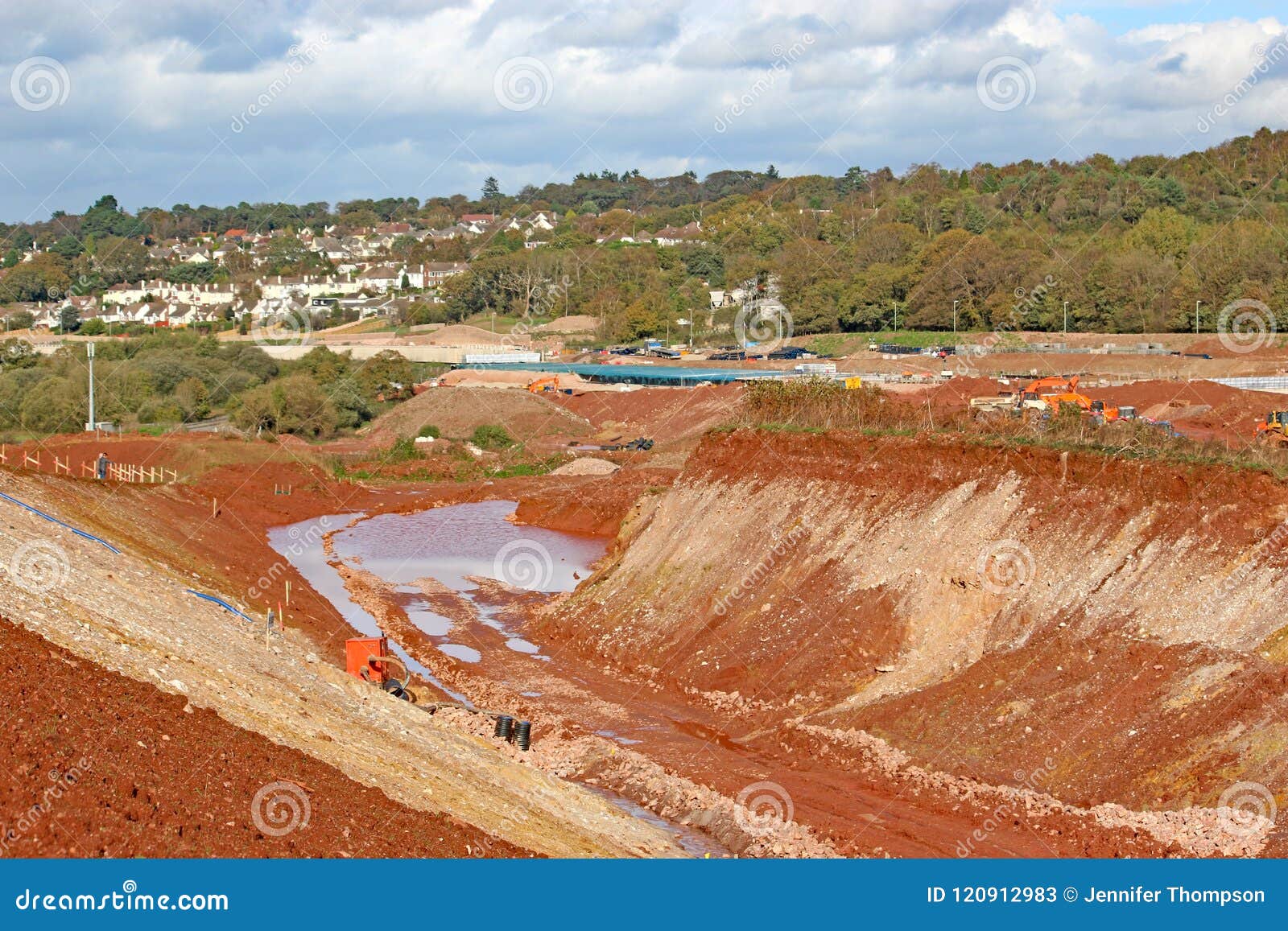 Road Construction Site Cutting Stock Image - Image of cutting ...