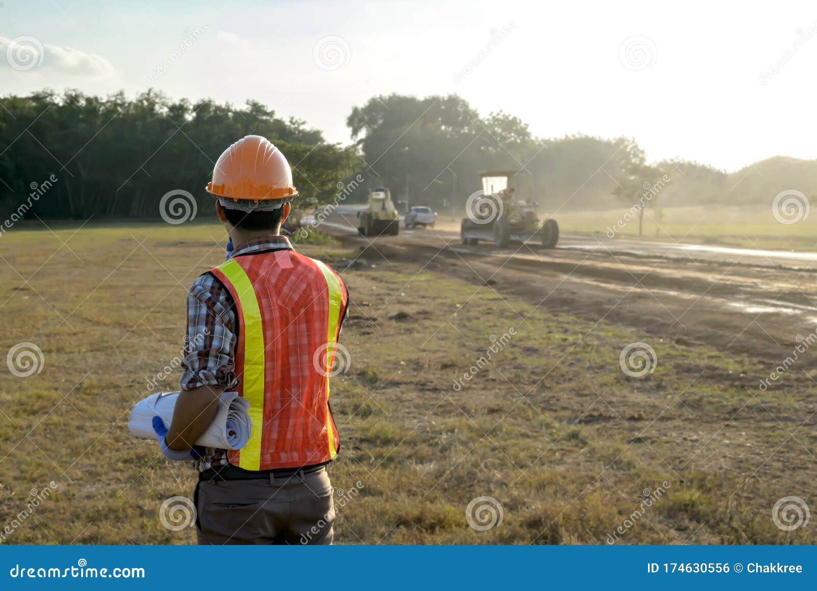Road Construction Supervisor Currently Viewing Work and Planning Road ...