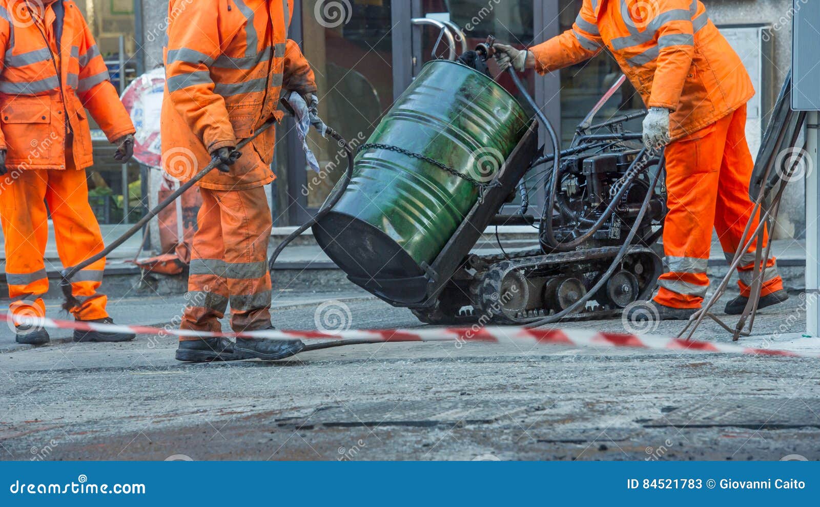 Road Construction, Teamwork Stock Image - Image of shovel, builder ...