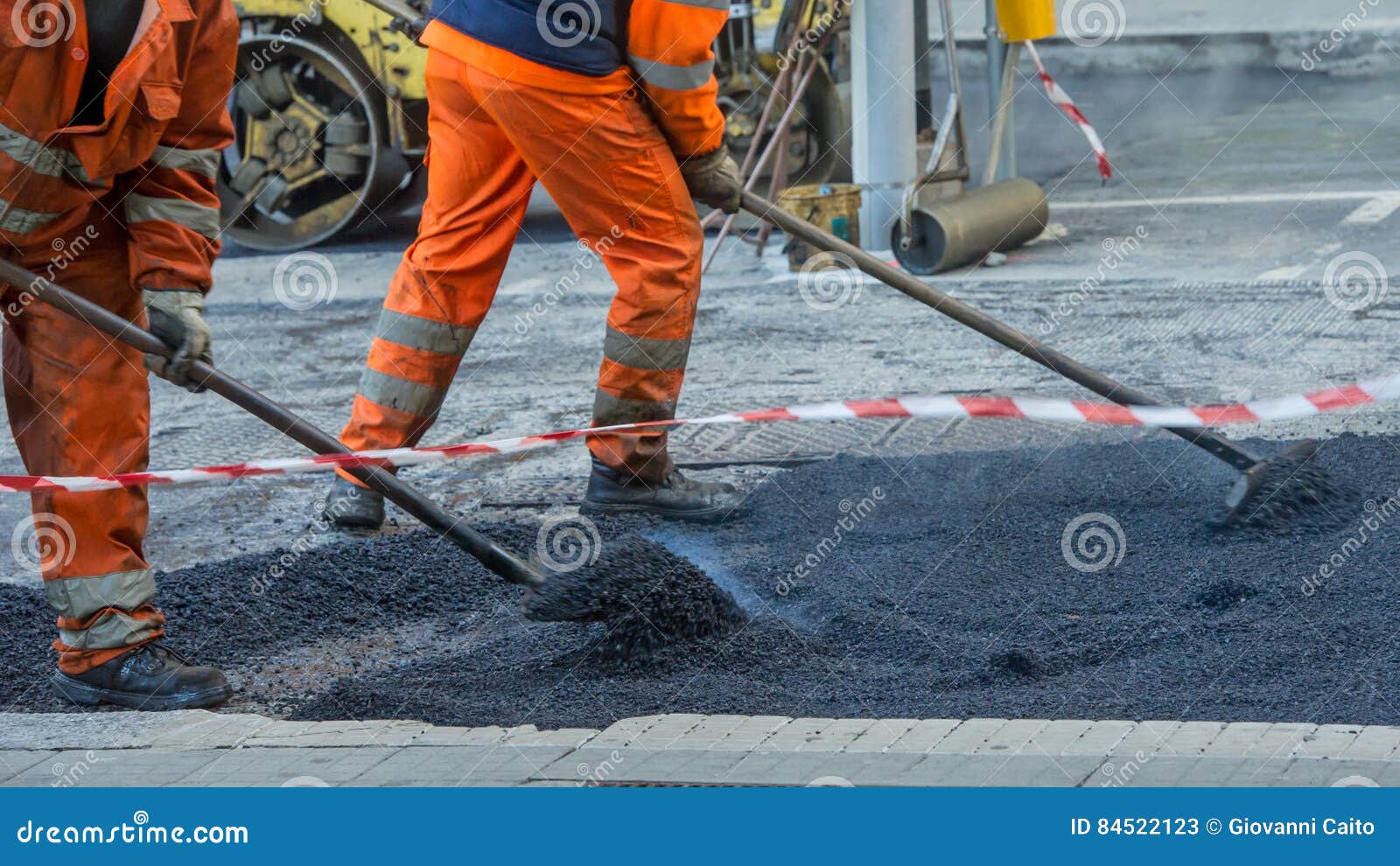 Road Construction, Teamwork Stock Image - Image of works, construction ...