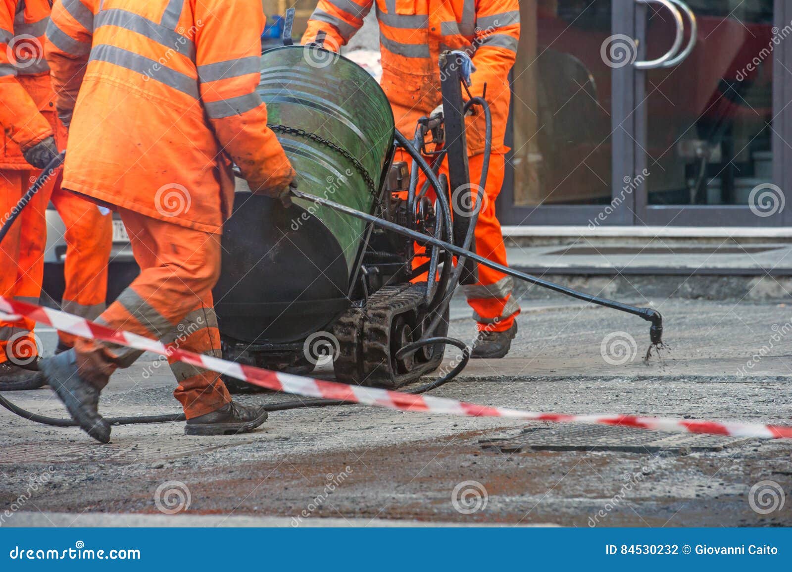 Road Construction, Teamwork Stock Photo - Image of occupations, asphalt ...