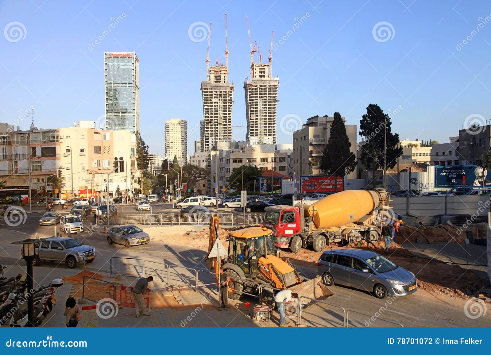 Road Construction in Tel Aviv, Israel Editorial Photography - Image of ...