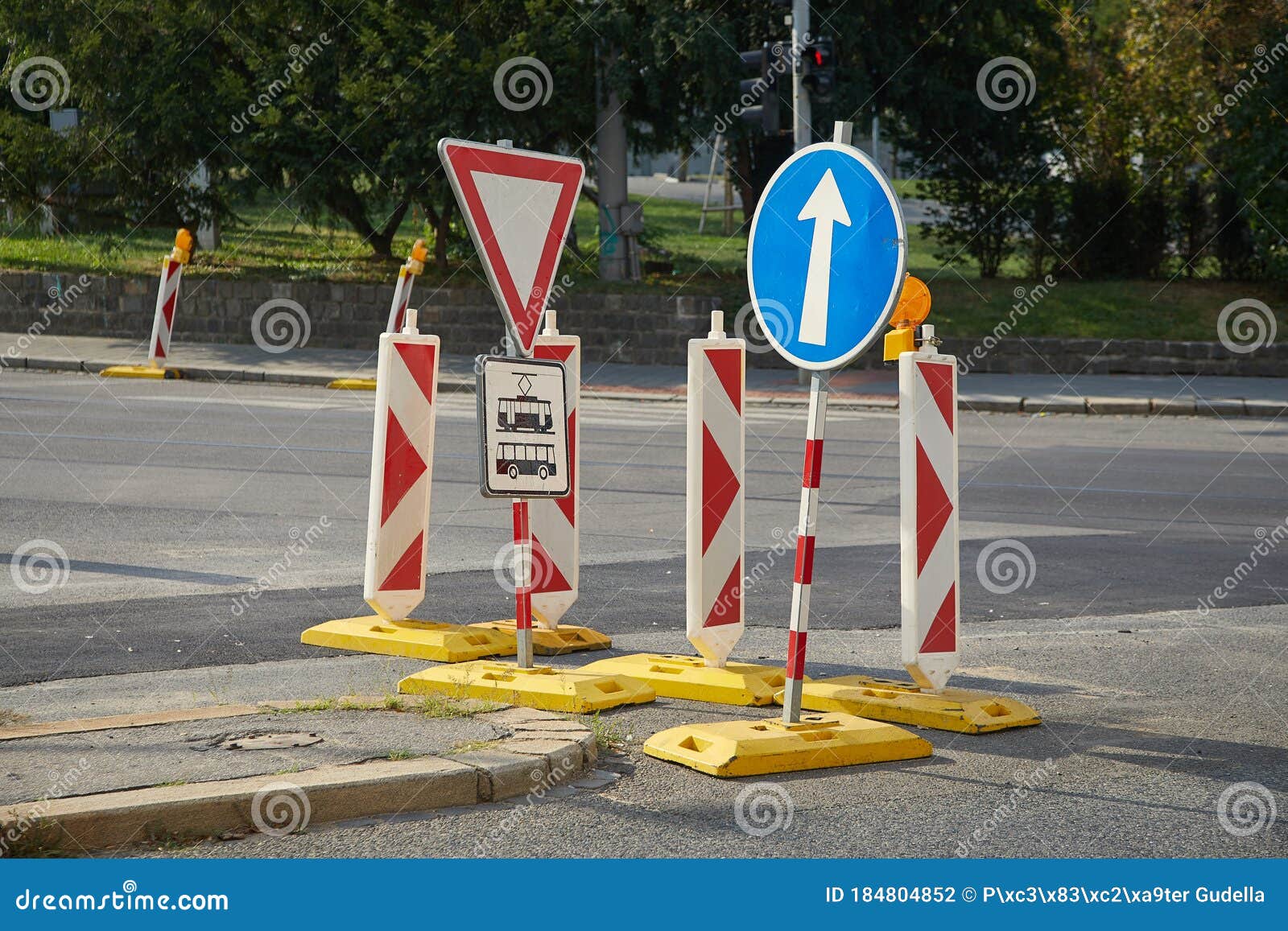 Road Construction Warnings stock photo. Image of build - 184804852