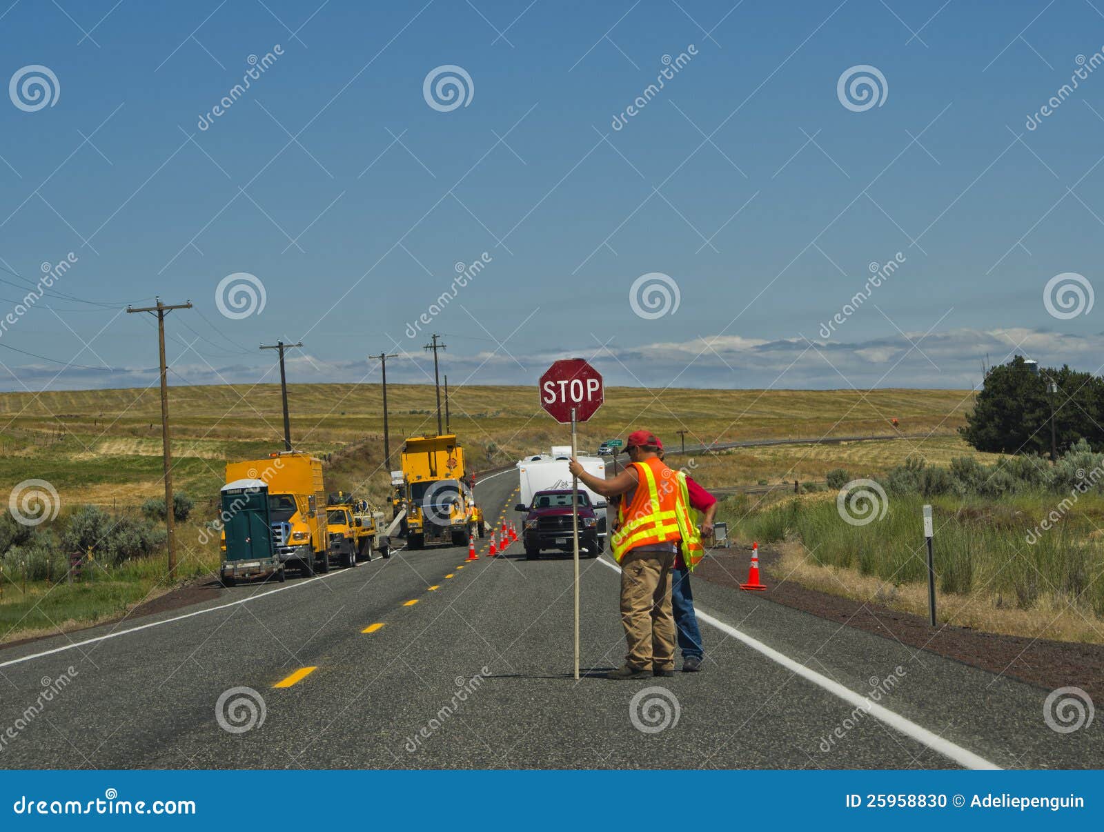 Road Construction, Washington State Editorial Image - Image of traffic ...