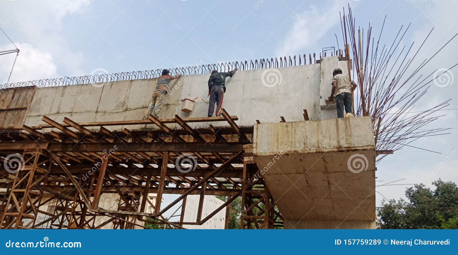 Road Construction Work Going on in India by Worker Aug 2019 Editorial ...