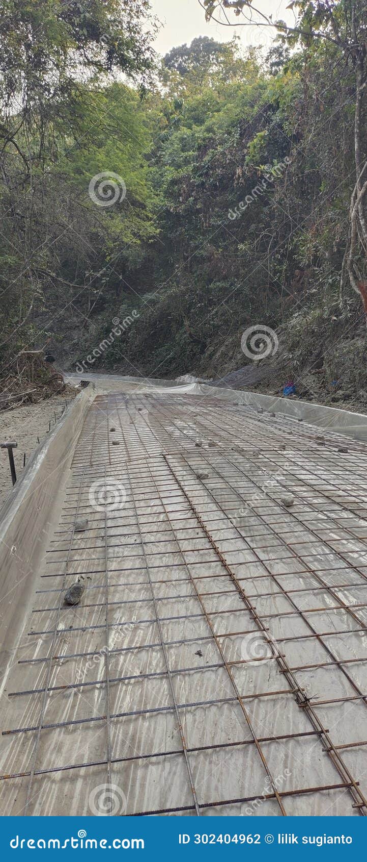 Road Construction Work in Rural Areas To Connect Cities Stock Photo ...