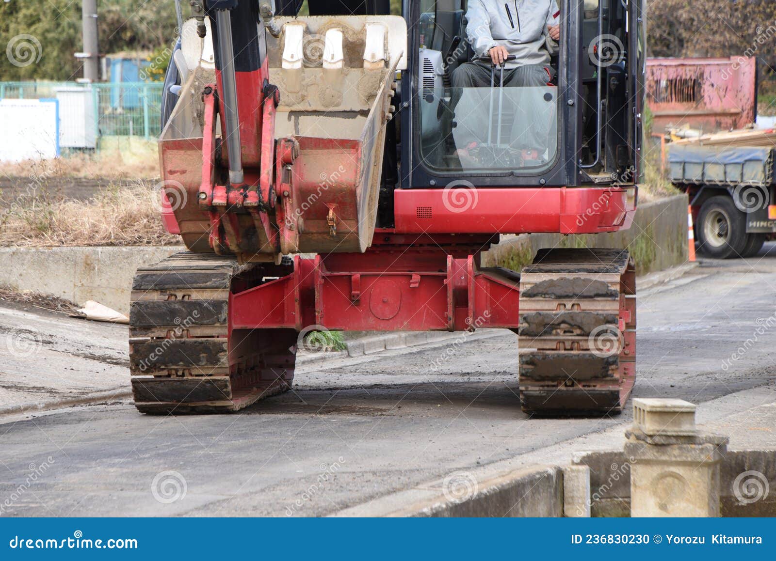 Road construction work stock photo. Image of metal, renovation - 236830230