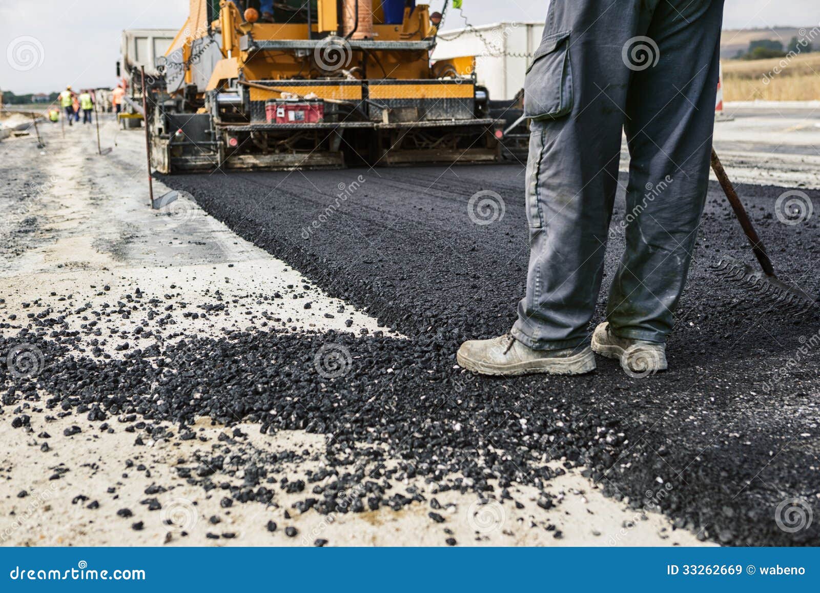 Road Construction stock image. Image of equipment, screed - 33262669