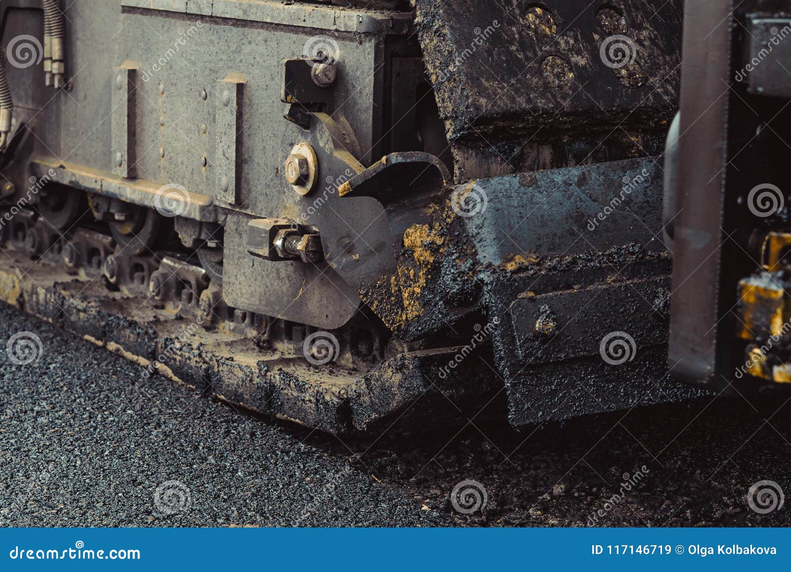 Asphalt laying machines stock image. Image of element - 117146719