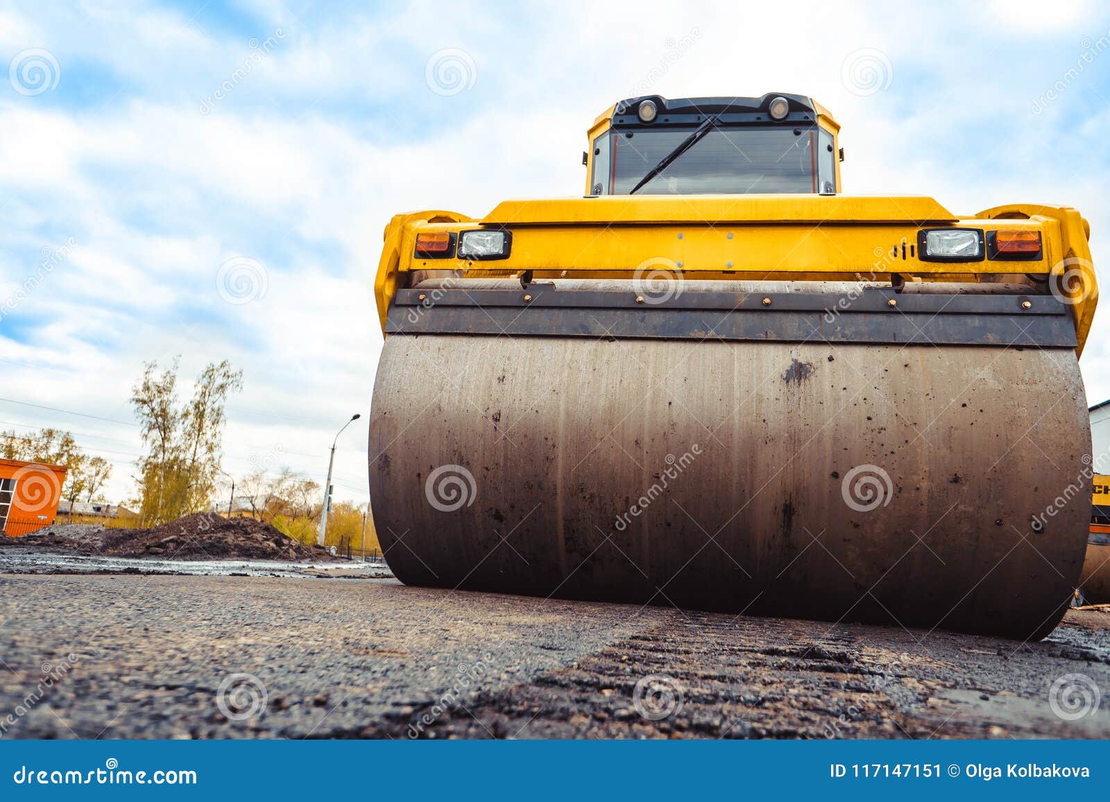Asphalt laying machines stock image. Image of coating - 117147151