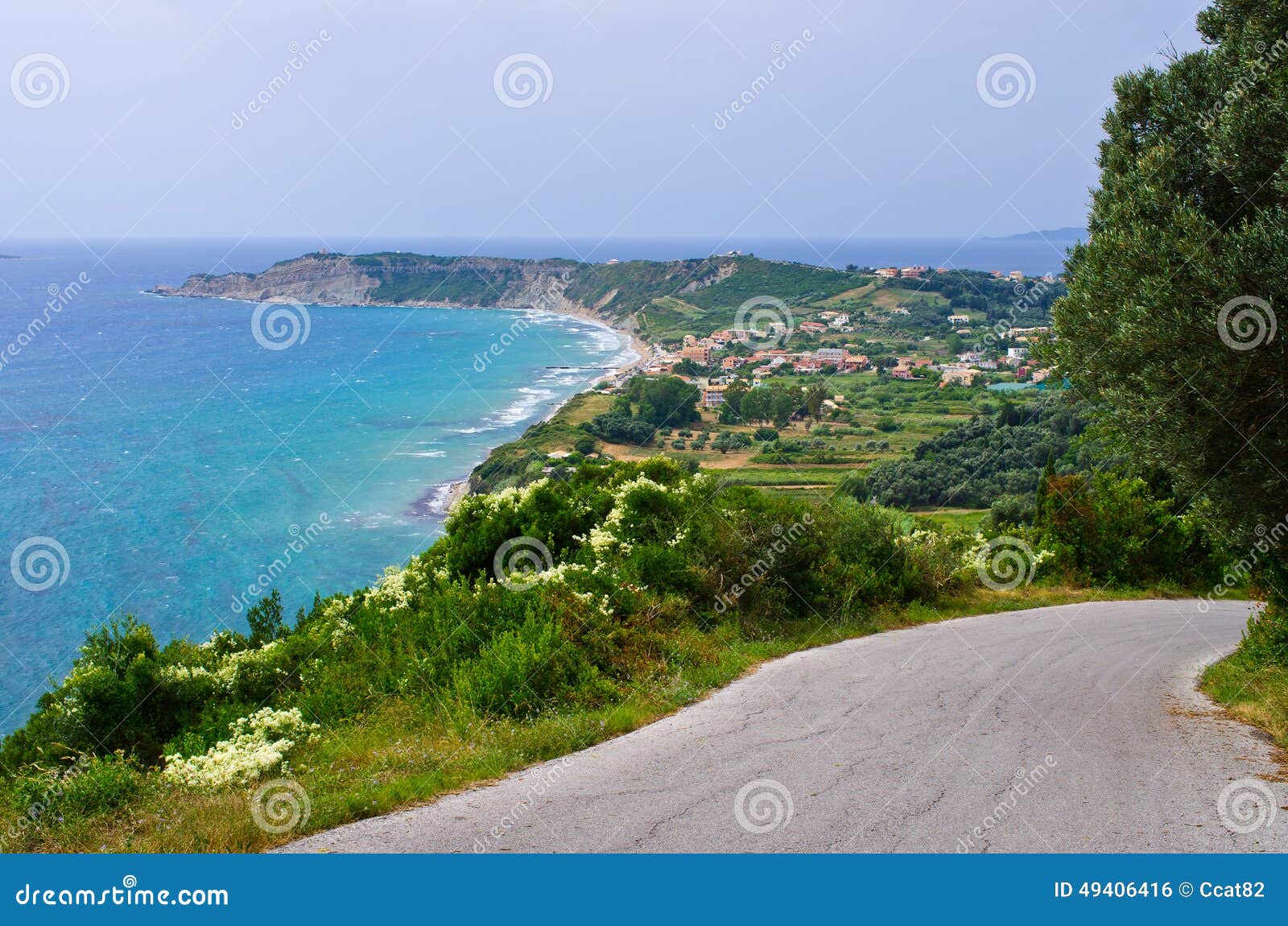 Road on Corfu Island, Greece Stock Photo - Image of resort, asphalt ...