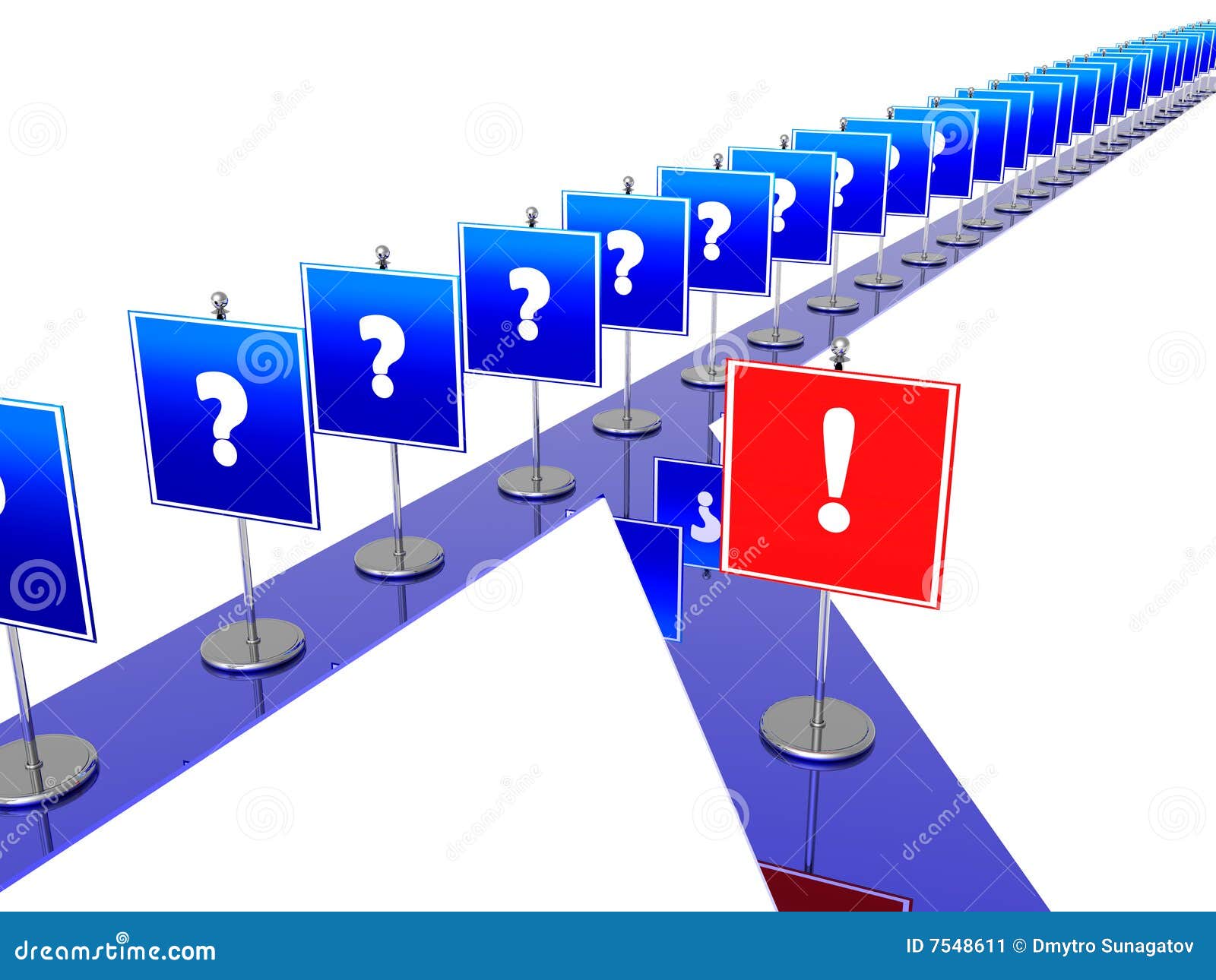 Road of the Correct Decisions Stock Illustration - Illustration of ...