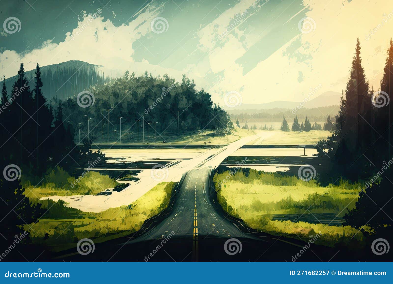 Road Course Devoid of Spectators, Stunning Scenery in the Background ...