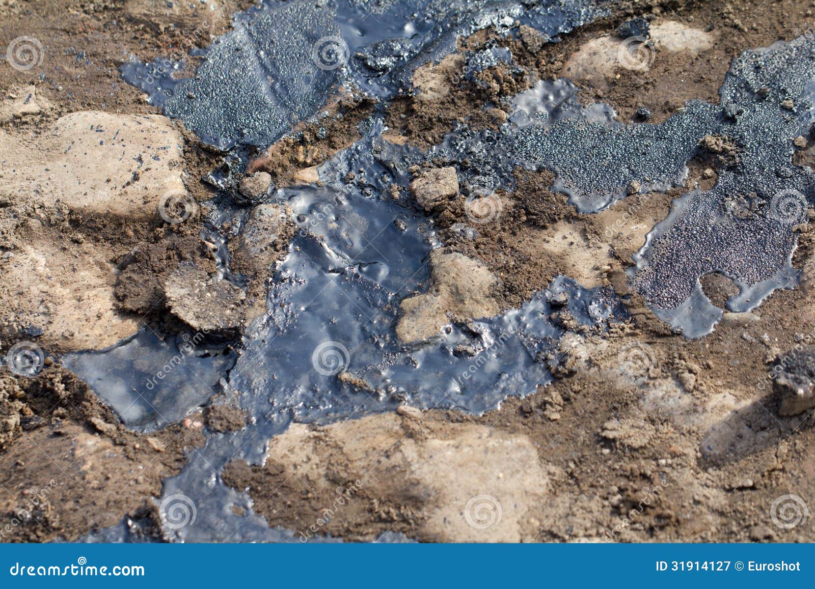 Road Covered with Melted Pitch Background Stock Image - Image of pitch ...