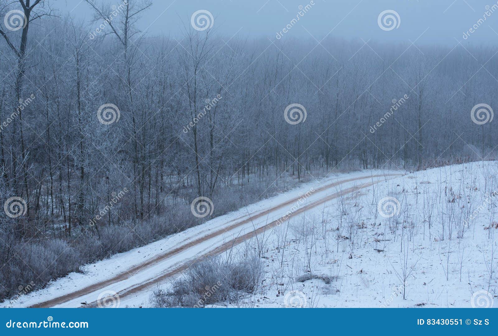 Road covered winter snow stock image. Image of landscape - 83430551