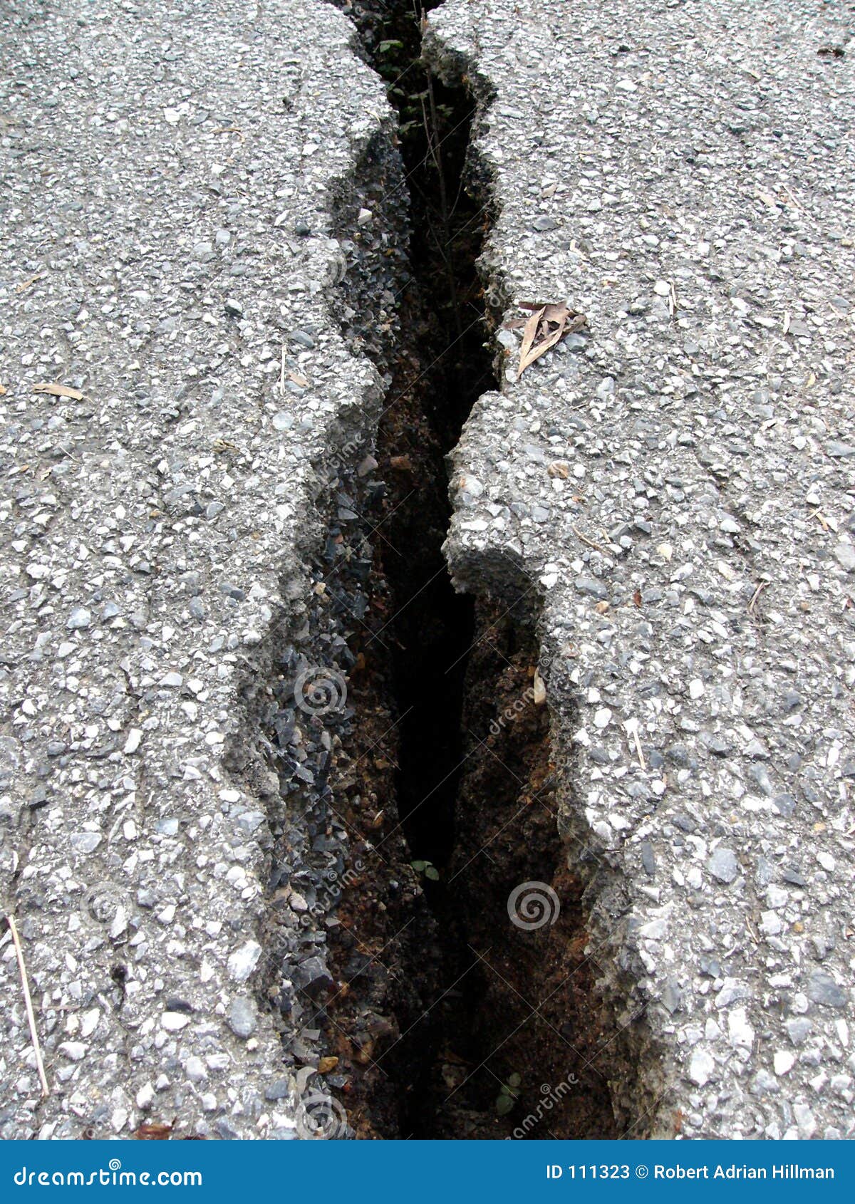 Road crack stock image. Image of crevice, street, road - 111323