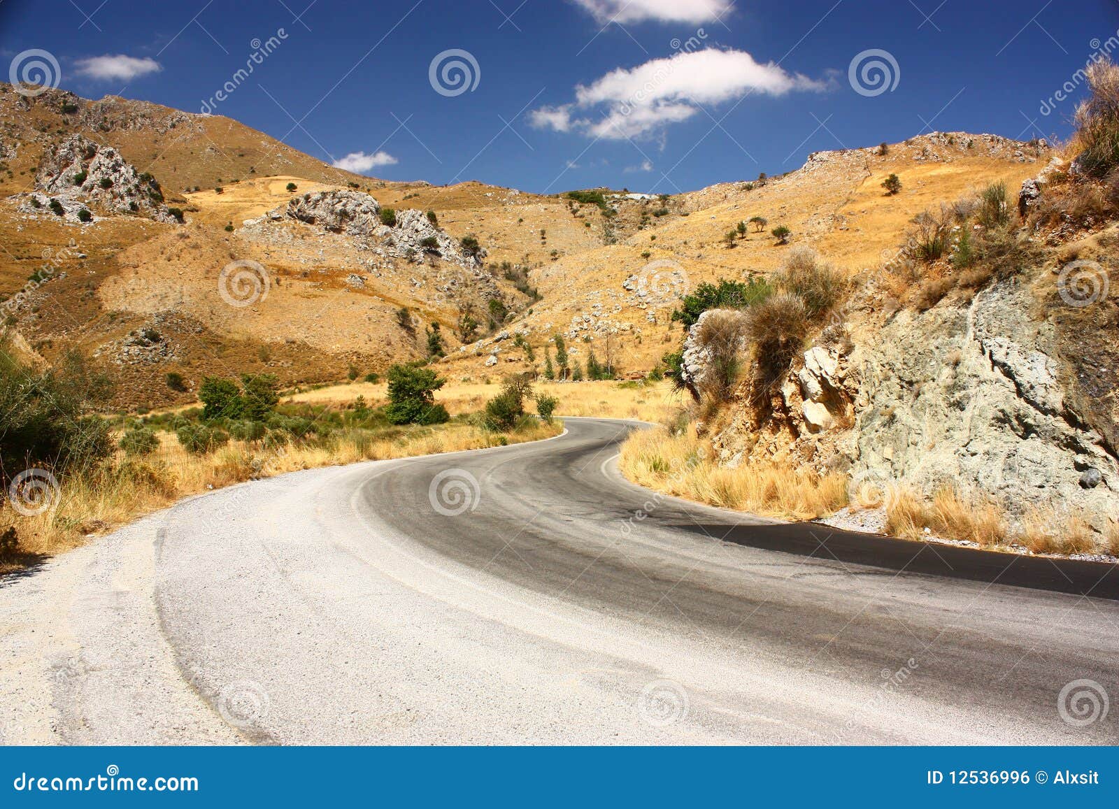 Road in crete stock photo. Image of skies, crete, landscape - 12536996