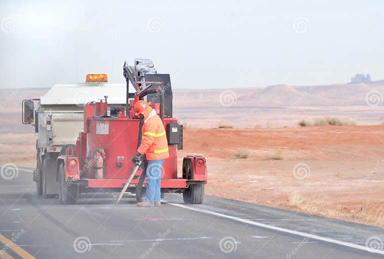 Road Crew editorial image. Image of employment, desert - 4624205