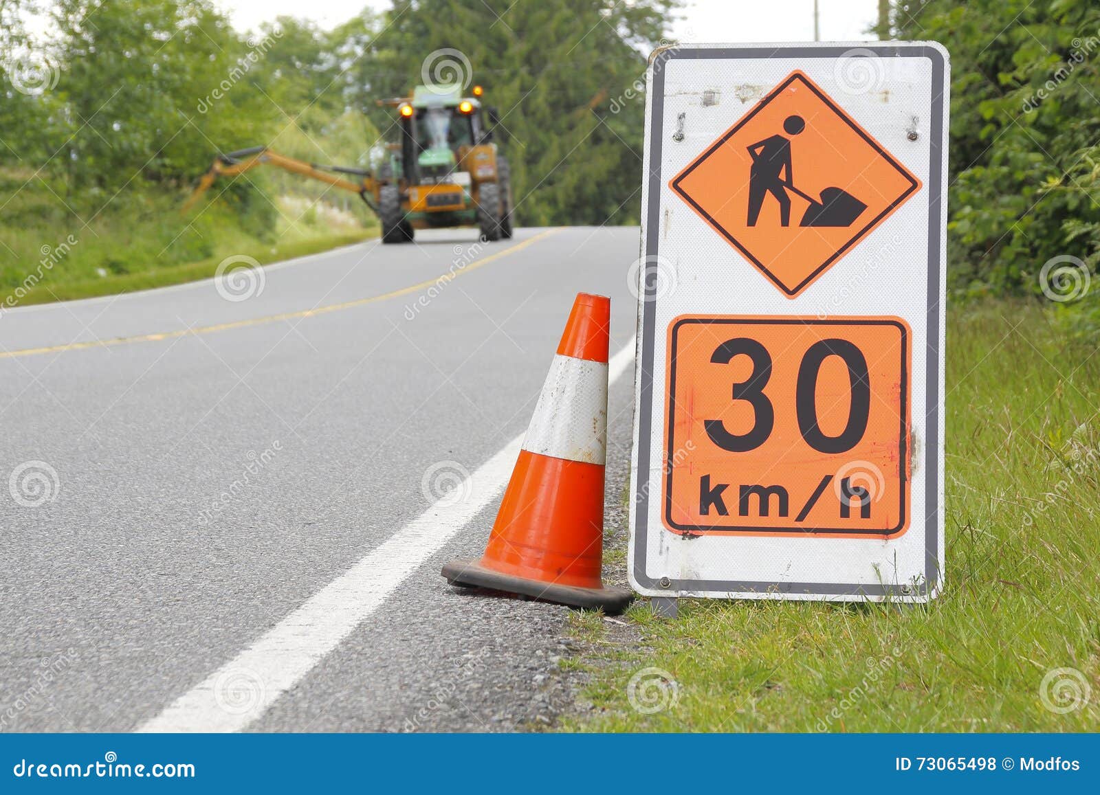 Road Crew Working Sign stock photo. Image of heavy, attention - 73065498