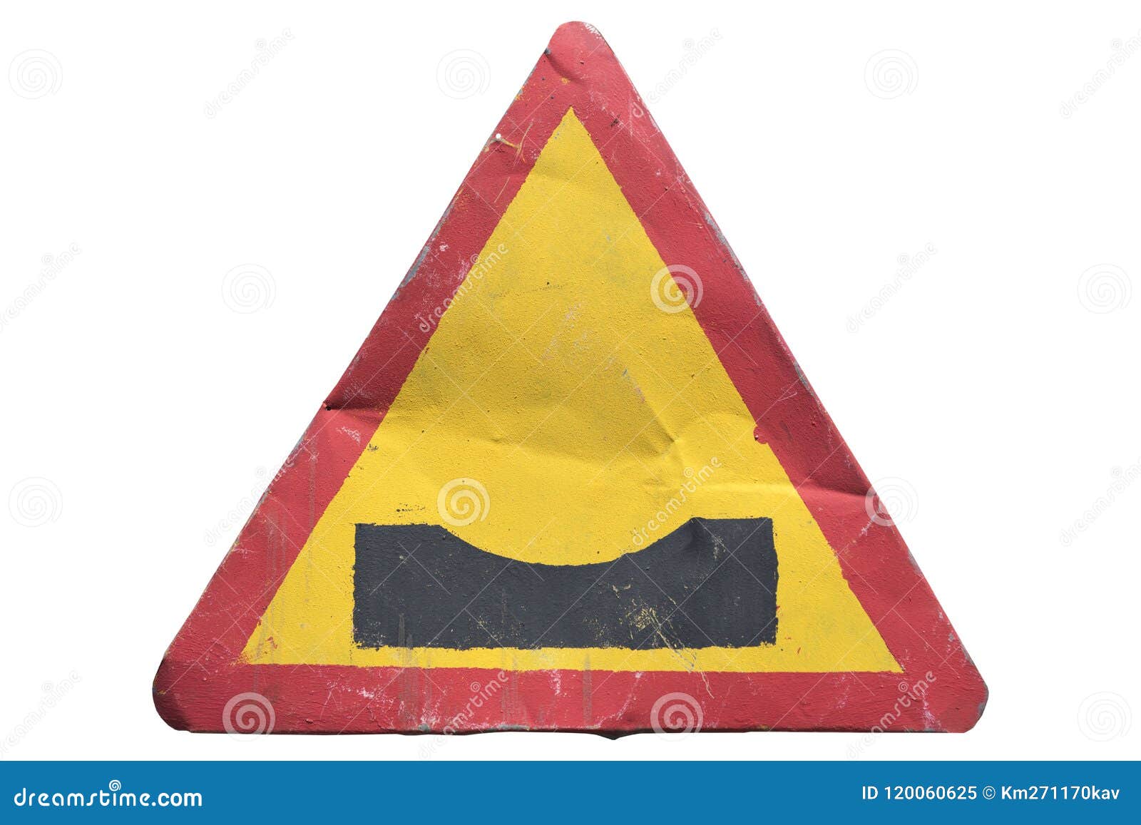 Road Crooked Sign `Pothole` Isolated on White Stock Vector ...