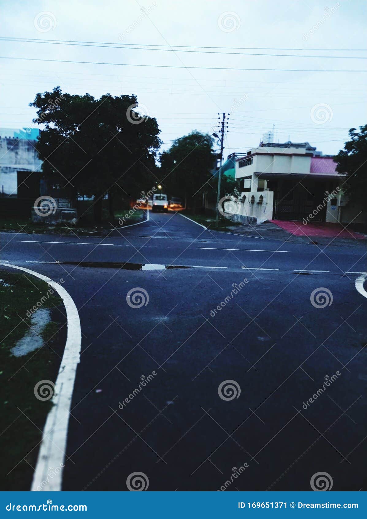The Road is Crossing Four Side Every Stock Image - Image of four, road ...
