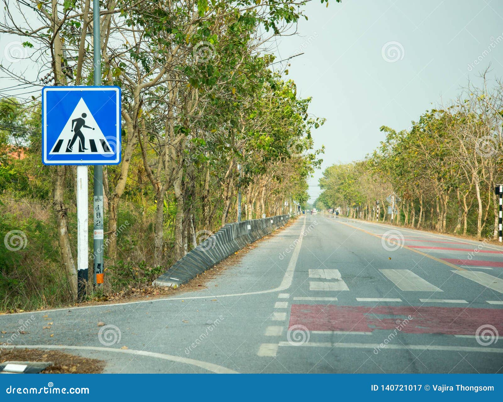 Road crossing sign, safety stock image. Image of morning - 140721017