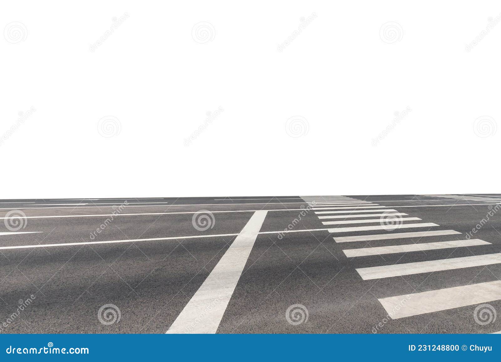 Road with Crosswalk Isolated Stock Photo - Image of concrete, texture ...