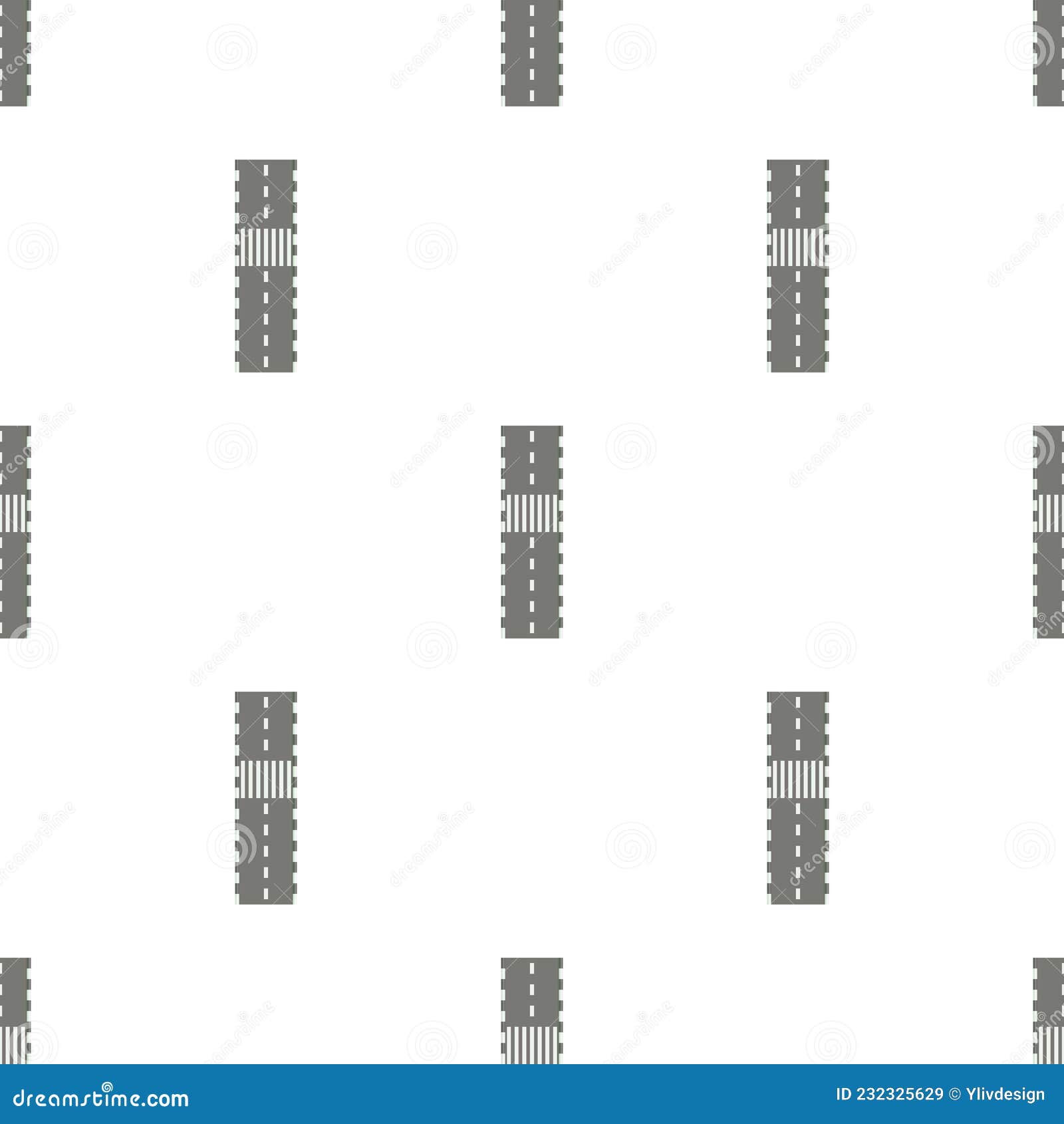 Road with Crosswalk Pattern Seamless Vector Stock Vector - Illustration ...