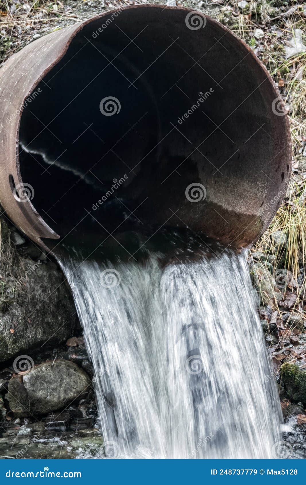 Road culvert in the fall stock image. Image of highway - 248737779