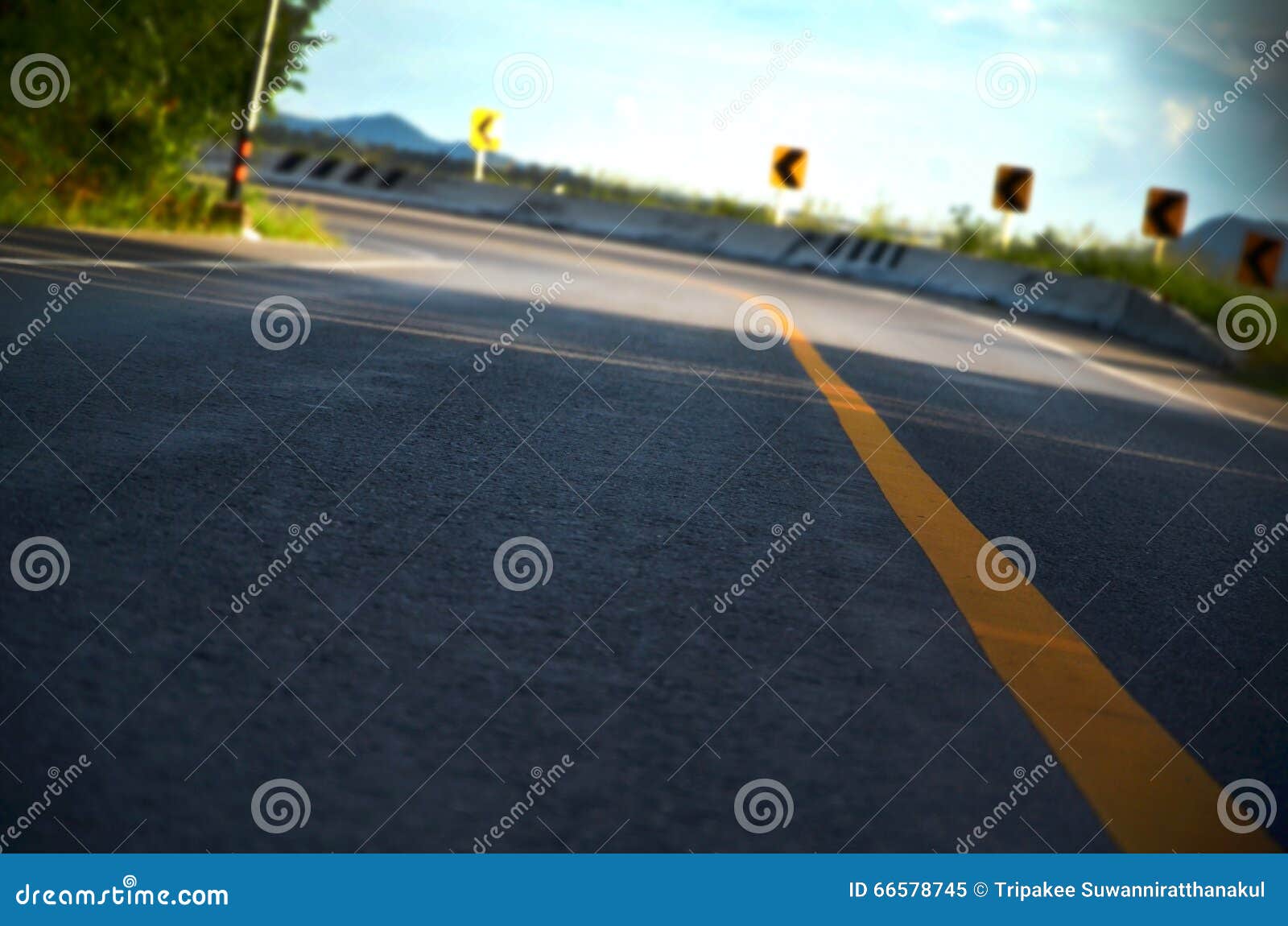 Road curve stock image. Image of dusk, beautiful, rural - 66578745