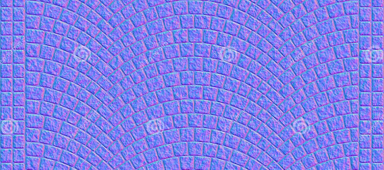 Road Curved Cobblestone Texture 000 - Normal Map Stock Illustration ...