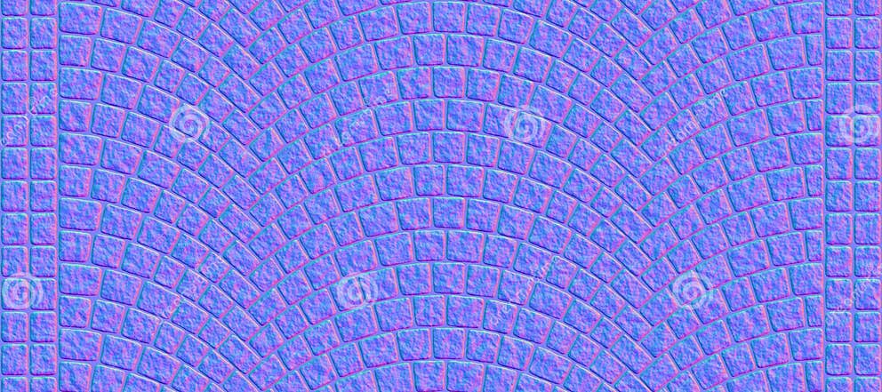 Road Curved Cobblestone Texture 000 - Normal Map Stock Illustration ...