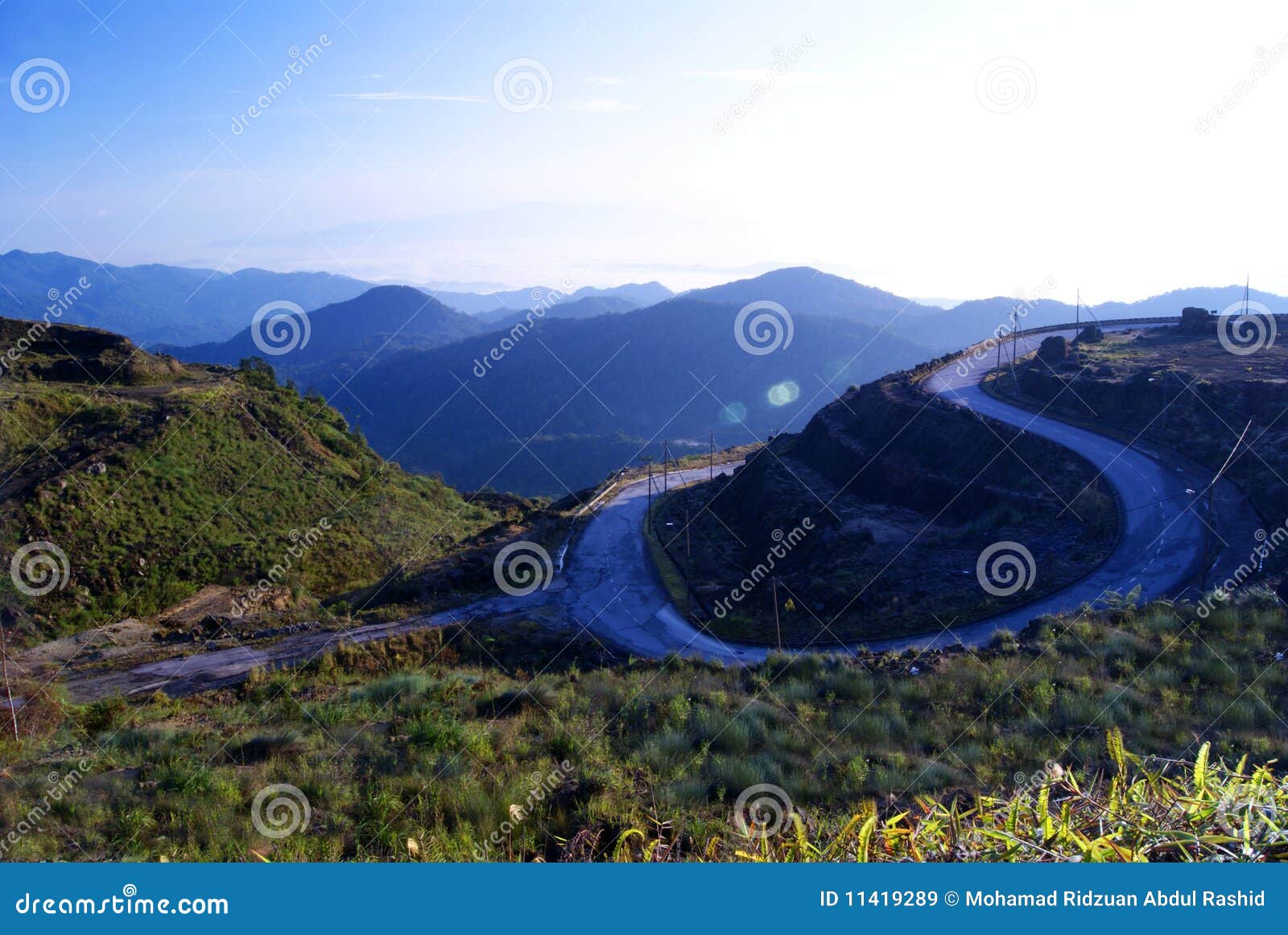 Road Curves at a Mountain stock image. Image of mountain - 11419289