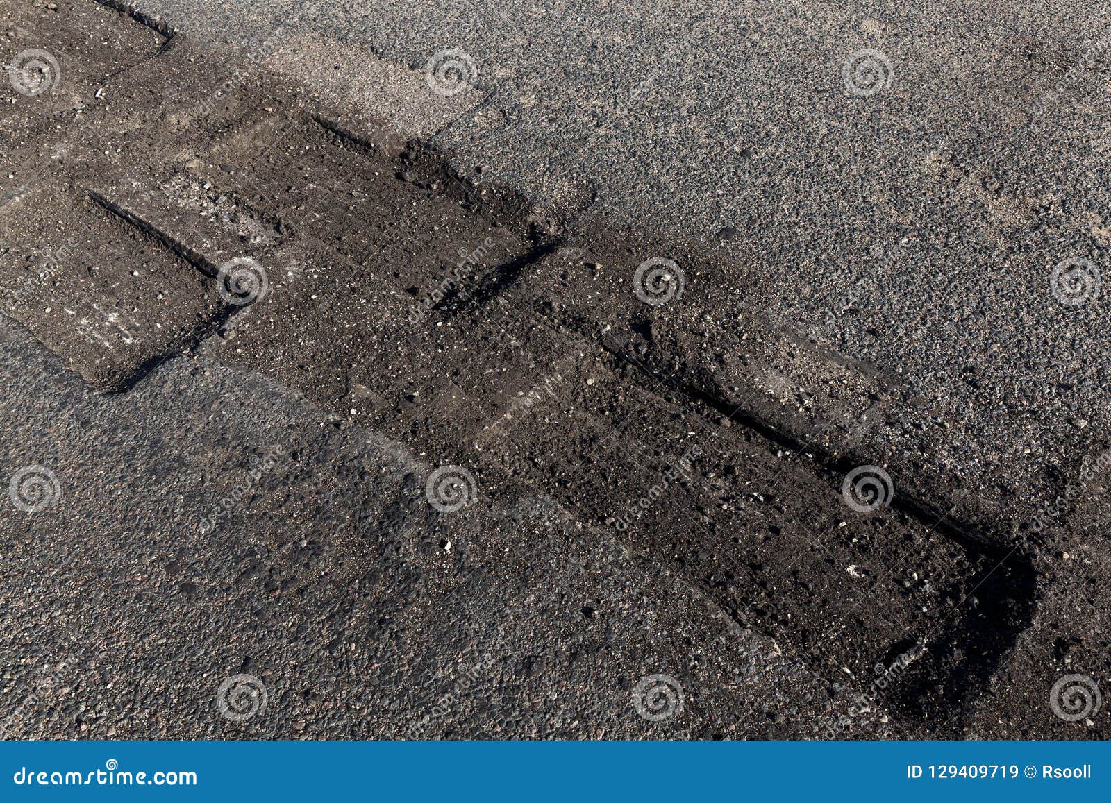 Road cut stock image. Image of hazard, reconstruction - 129409719