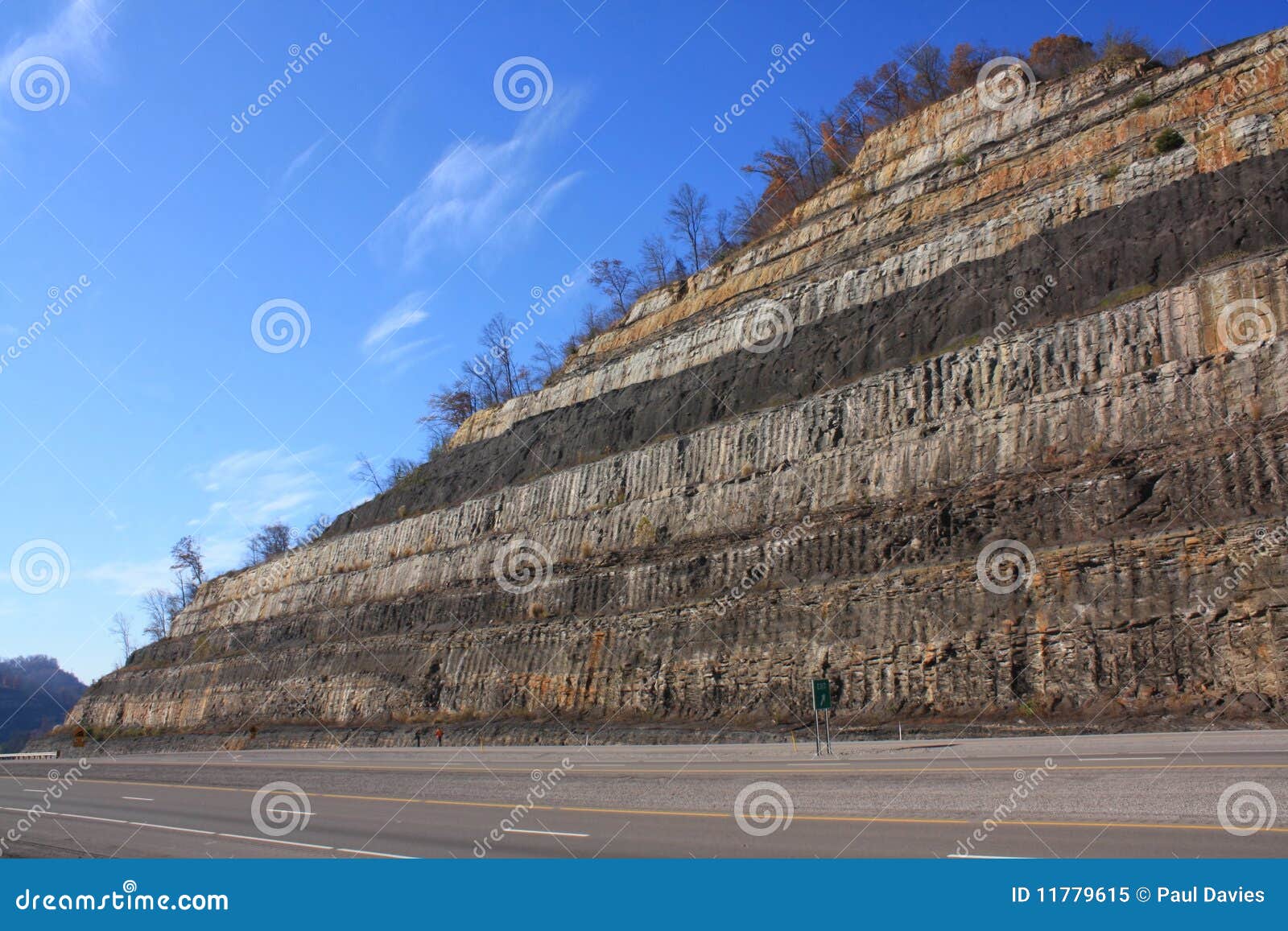 Road-cut on US119 stock image. Image of carboniferous - 11779615