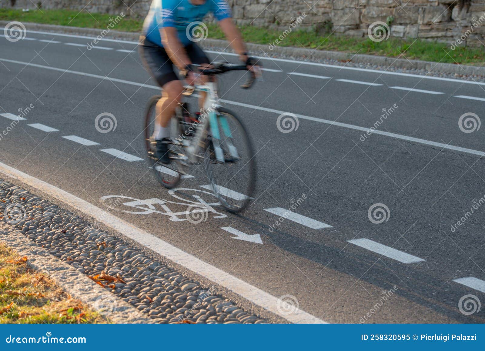 Road with cycle path stock image. Image of transportation - 258320595