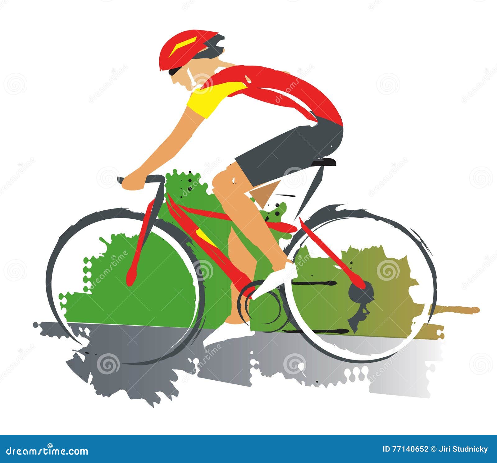 Road cycling racer. stock vector. Illustration of speed - 77140652