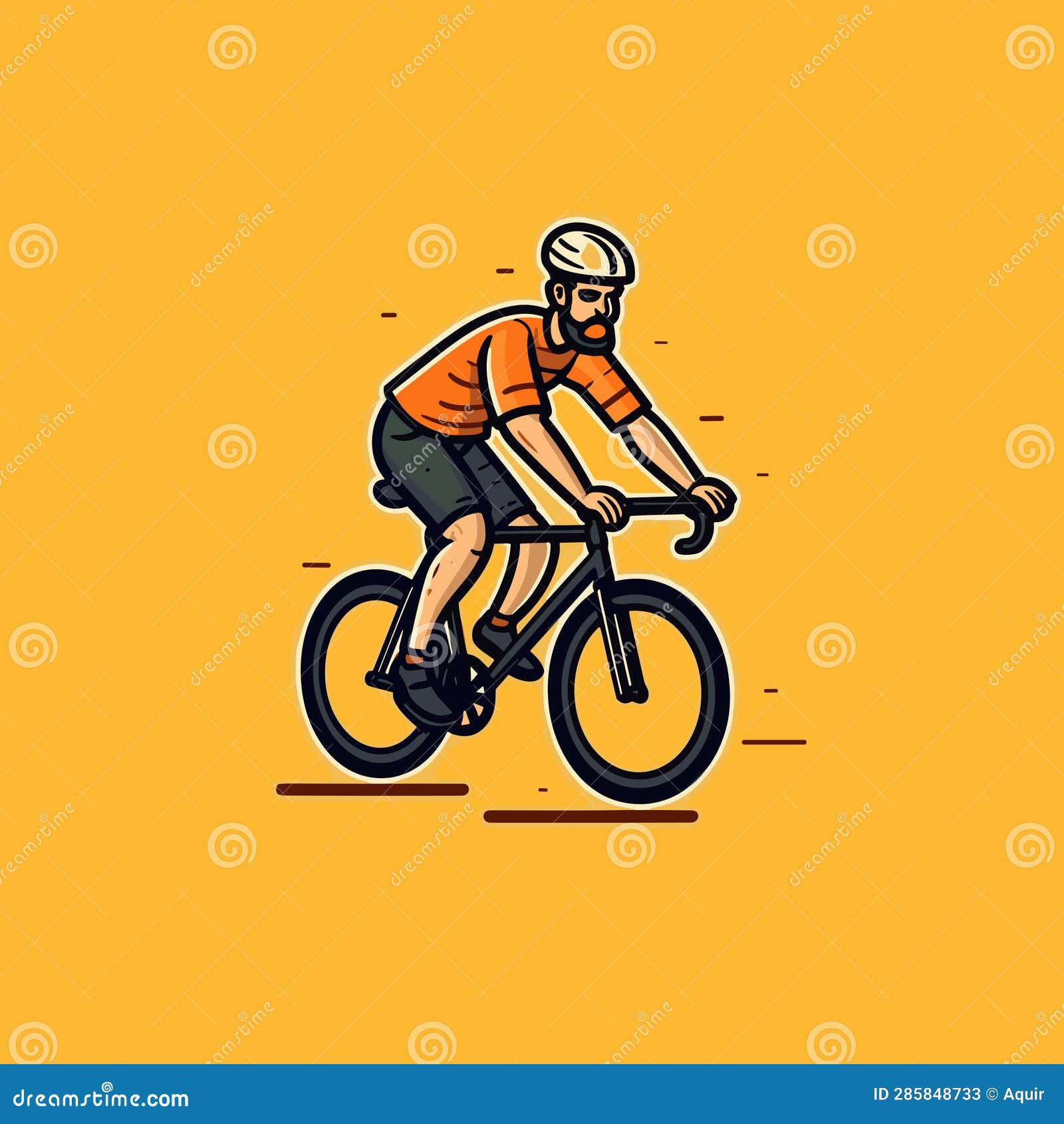 Road Cyclist Hand-drawn Illustration. Cyclist. Vector Doodle Style ...
