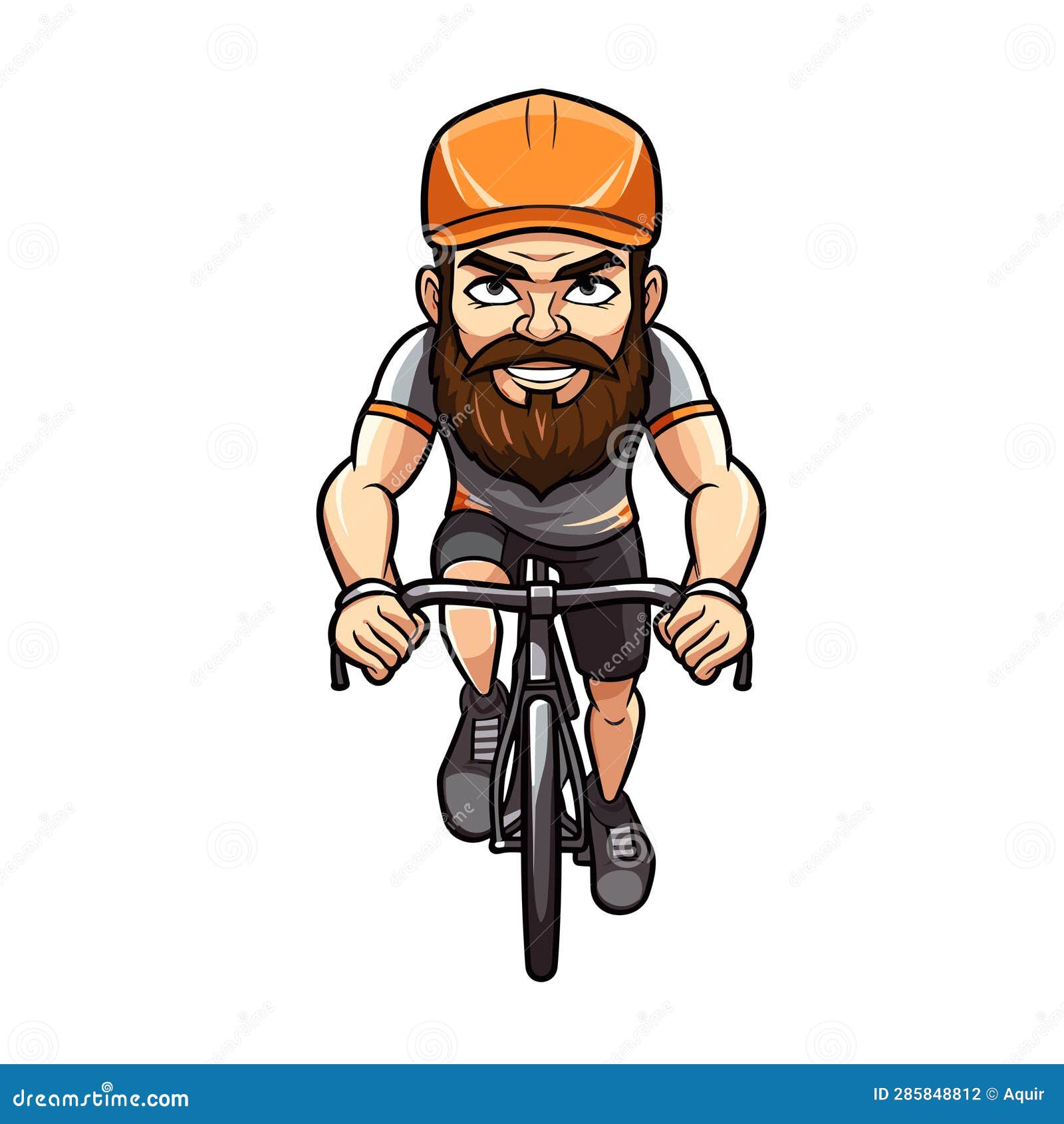 Road Cyclist Hand-drawn Illustration. Cyclist. Vector Doodle Style ...