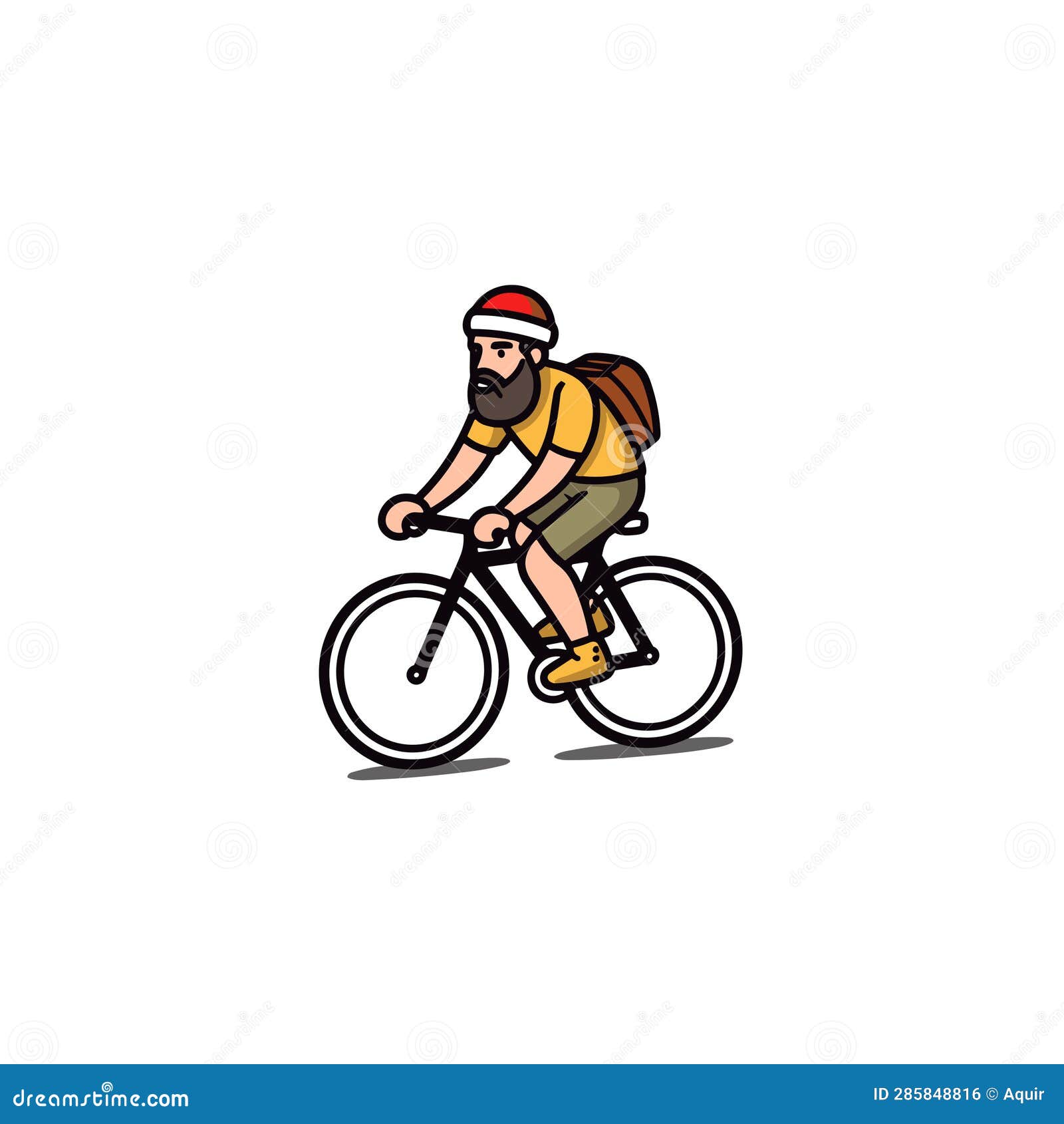 Road Cyclist Hand-drawn Illustration. Cyclist. Vector Doodle Style ...