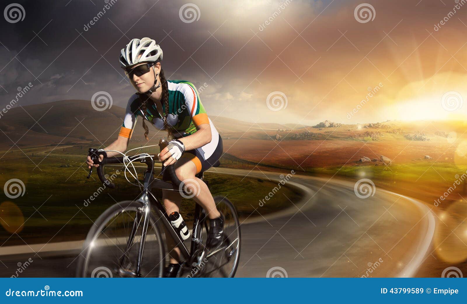 Road cyclist stock image. Image of landscape, panoramic - 43799589
