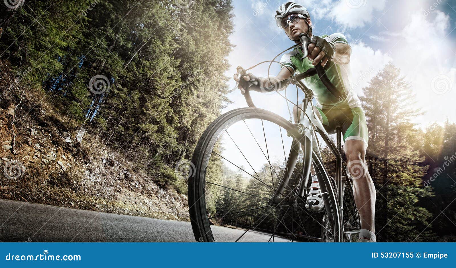 Road cyclist stock image. Image of fast, athletic, mountain - 53207155