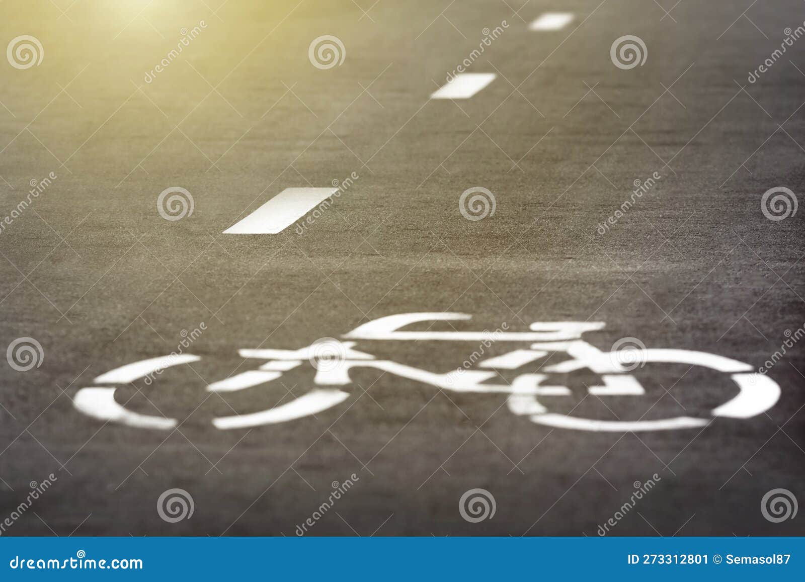Road for Cyclists. Cycle Path Sign Asphalt Stock Image - Image of ...