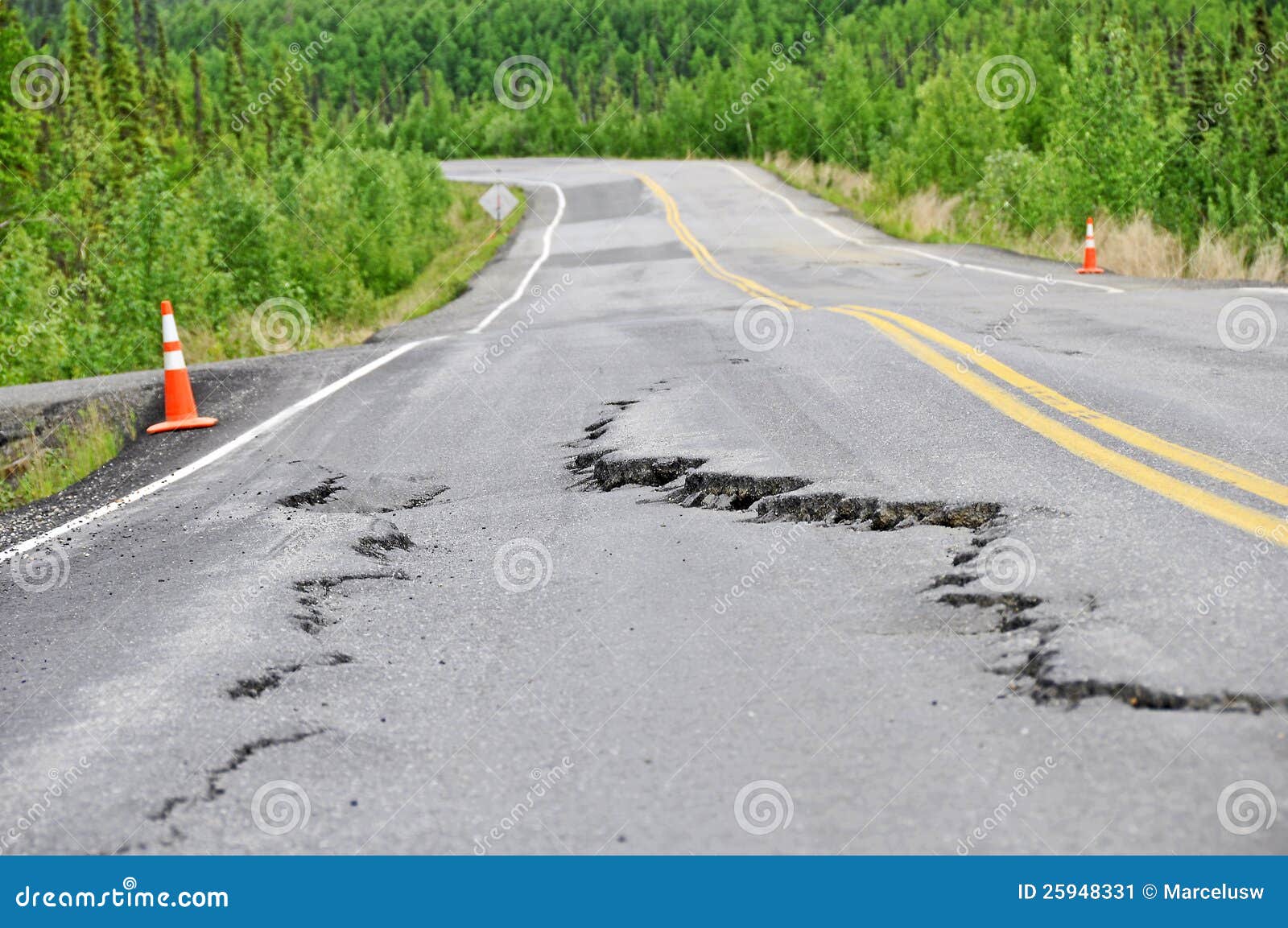 Road damage stock image. Image of construction, danger - 25948331
