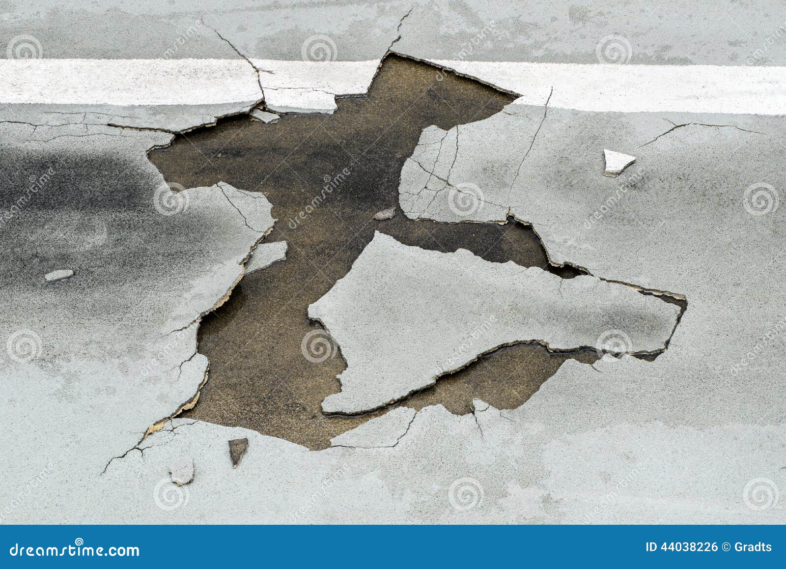 Road damage stock photo. Image of crack, surface, street - 44038226